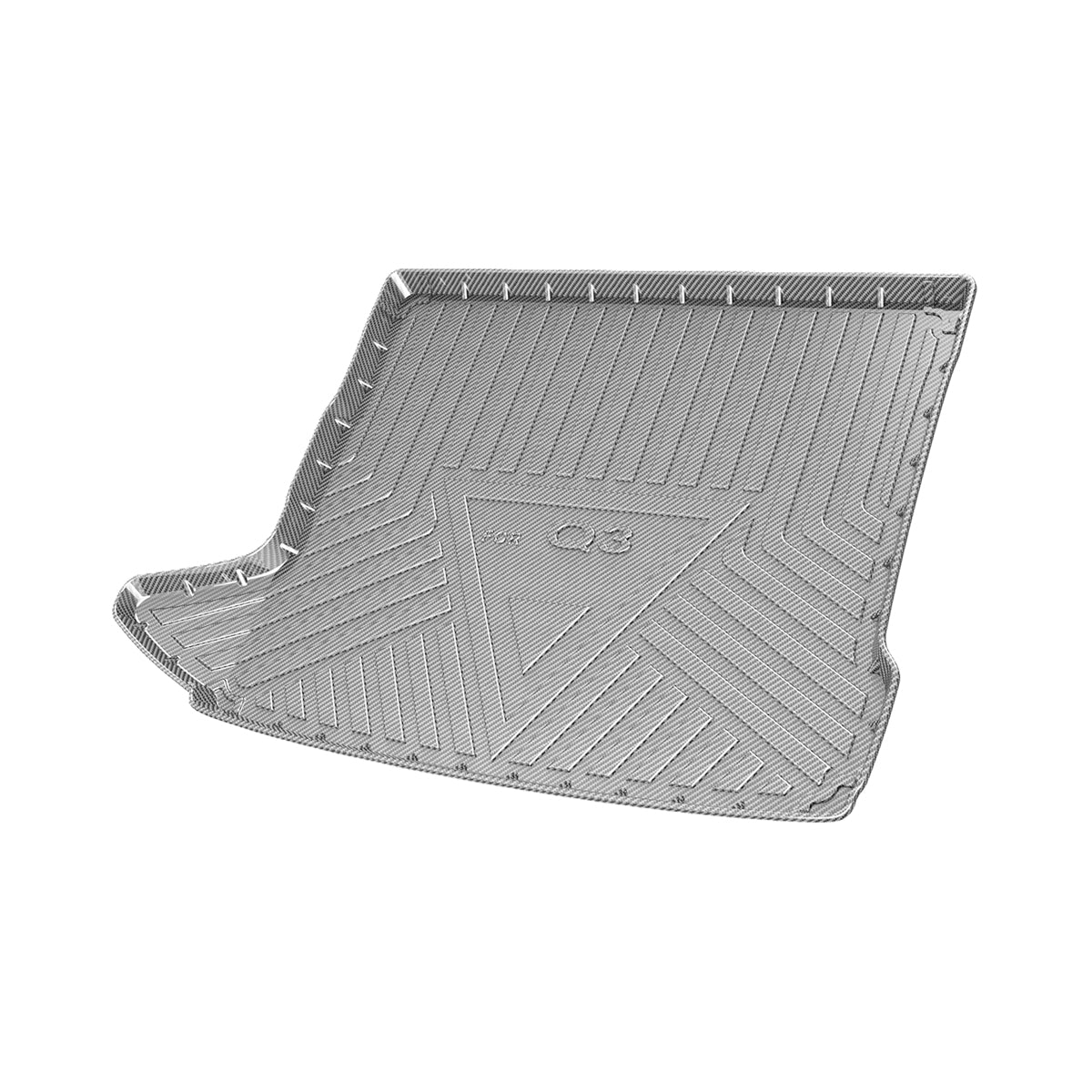 CBM-AUDI-Q3-0918-TOP-CF, AUDI Q3 2009~2018 Upper Boot Mat – Raised Edg ...