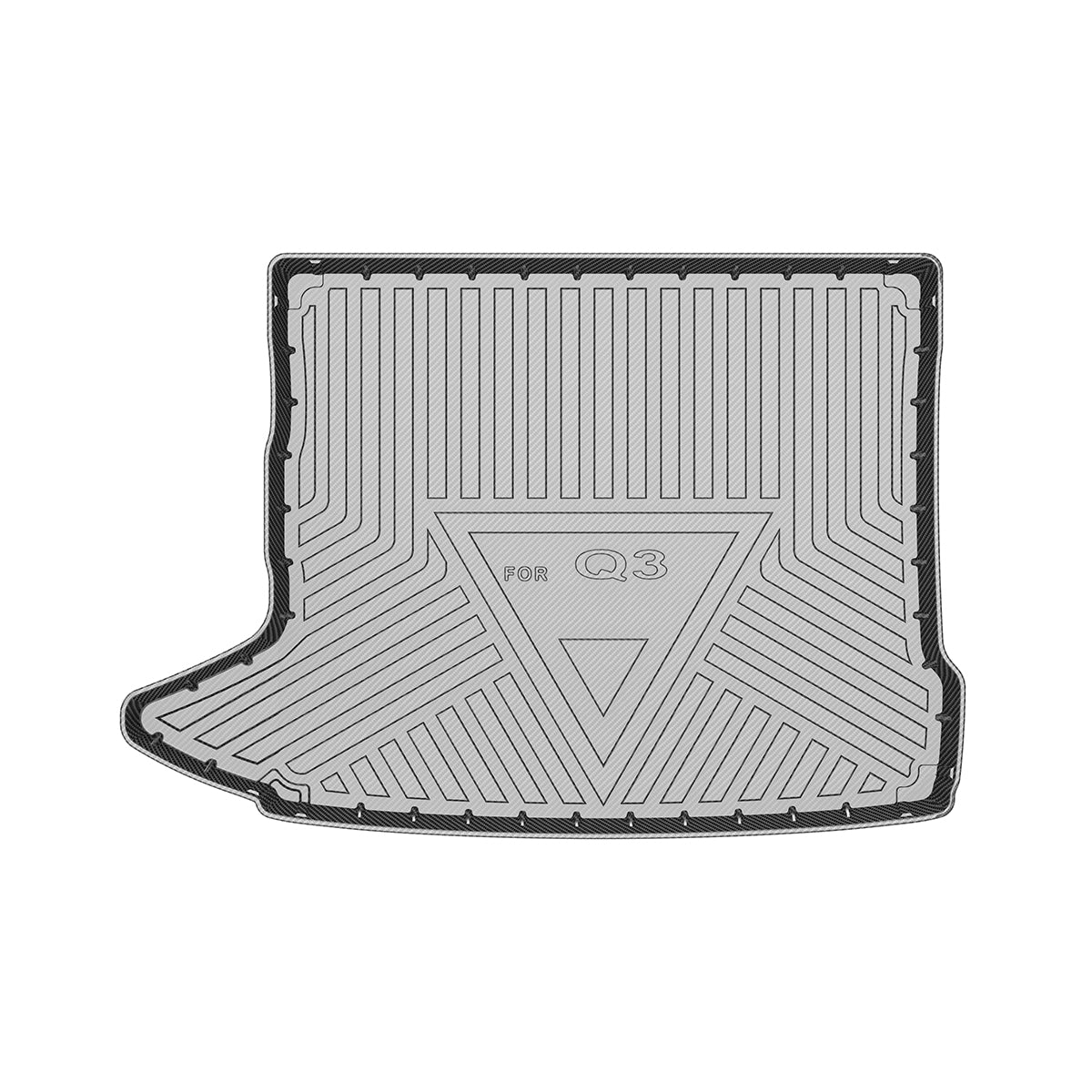 CBM-AUDI-Q3-0918-TOP-CF, AUDI Q3 2009~2018 Upper Boot Mat – Raised Edg ...